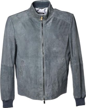 Baldinini Homme, Vestes, Bleu, Taille: XS Veste en daim