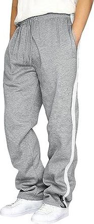 Generic Pantalon de survêtement pour homme et femme - Couleur unie - Style décontracté - Pour le sport et le travail - Avec poches - Pantalon ample et droit p