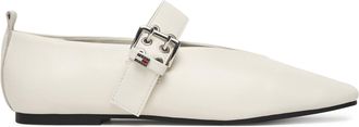 Tommy Jeans Ballerinas Tommy Jeans Tjw Ballerina Buckle EN0EN03019 Wei&szlig;
