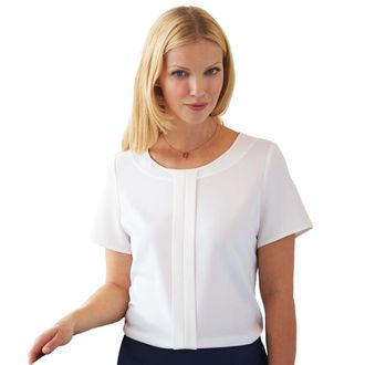 Brook Taverner Felina Bluse f&uuml;r Damen, kurz&auml;rmlig (Wei&szlig;)