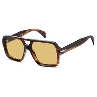 Eyewear by David Beckham Homme, Accessoires, Brun, Taille: 55 MM Lunettes de soleil carr&eacute;es &agrave; double pont