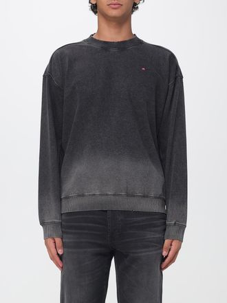 Diesel Rundhals-Sweatshirt aus Baumwolle mit kontrastierendem Logo und &uuml;berschnittenen Schultern