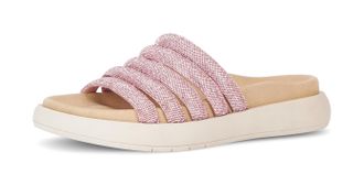 Gabor Pantolette GABOR, Damen, Gr. 38, pink (rosa), Textil, Schuhe Pantolette, Plateau, Sommerschuh, Schlappen in funkelnder Optik
