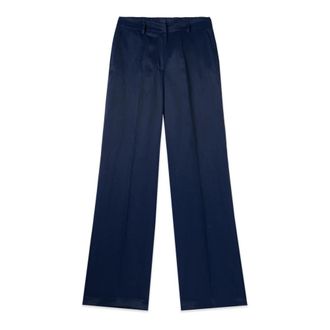 Oltre Weite Leinenmischhose - - Trousers - Damen - Blau - L