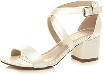 Ajvani Femmes talon moyen sangles croisées fête élégant décontractée sandales à lanières pointure 5 38