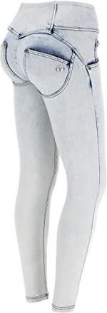 Freddy WR.UP Jeans push-up WR.UP mod&egrave;le 7/8 super skinny en denim navette d&eacute;lav&eacute;, Jeansbleueffacer-Couturesbleu, Extra Large