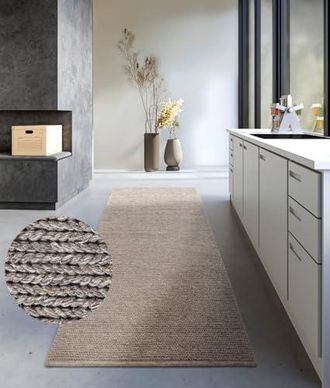 Villeroy & Boch Wollteppich Francois - Natur Wohnzimmerteppich - Handgewebt & Nat&uuml;rlich - Boho Teppich Wolle f&uuml;r Wohnzimmer, Schlafzimmer, Esszimmer, Flur, K&uuml;che - Li