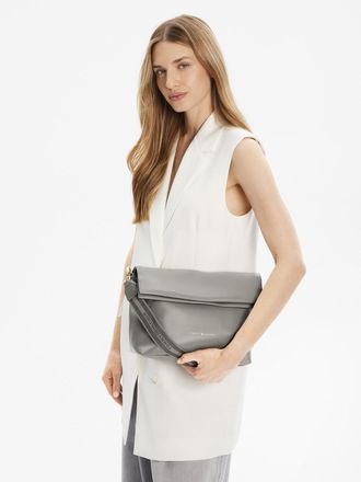 Tommy Hilfiger Handtasche Tommy Hilfiger Th Logotape Med Crossover AW0AW17692 Grau