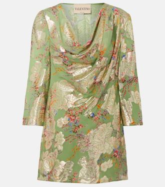 Valentino Robe en soie m&eacute;lang&eacute;e &agrave; fleurs