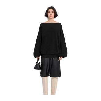 Maison Margiela Lang&auml;rmeliges asymmetrisches Oberteil - - Tops - Damen - Schwarzk - XS