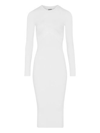 Jean Paul Gaultier robe mi-longue &agrave; empi&egrave;cement transparent - Blanc