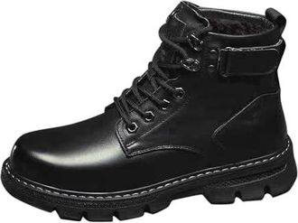 Generic Bottines dhiver pour homme - Imperm&eacute;ables - Avec lacets - Doubl&eacute;es - Antid&eacute;rapantes - Pour le trekking - Bottes de neige chaudes - En cuir - &Agrave; lacets,