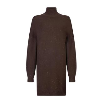Liu Jo Maglia DV Strass - Femme - Robes - Brun - Taille: 36 FR