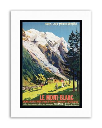 Wee Blue Coo RAIL TRAIN MONT BLANC FRENCH ALPS RAILWAY FRANCE Picture Canvas art Prints