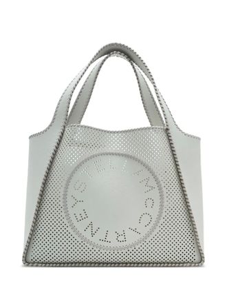 Stella McCartney Shopper mit perforiertem Logo - Weiß