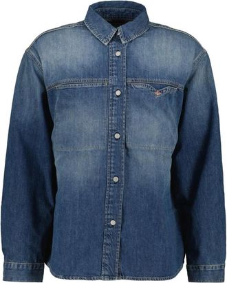 Replay Damen, Blusen & Hemden, Blau, XLGr&ouml;&szlig;e