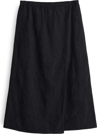 OPUS Damen Midirock | Midirock ROBALI Botanic mit floraler Stickerei Black, 42