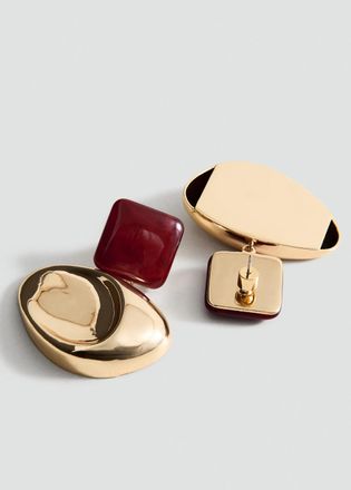 Mango Boucles doreilles pendentifs combin&eacute;s or - Femme - Taille unique - MANGO