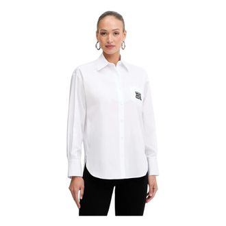 Ermanno Scervino Popeline-Hemd mit Schmucklogo - - Blouses & Shirts - Damen - Wei&szlig; - M