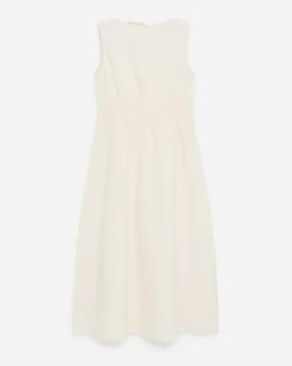 Arket Kleid Aus Seersucker -Wei&szlig;