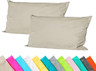 JACK 2er Set Outdoor Kissenhülle Kissenbezug 30x50cm Wasserfest Sitzkissen Lounge Kissen Garten Stuhl Lotus Effekt, Farbe:Taupe