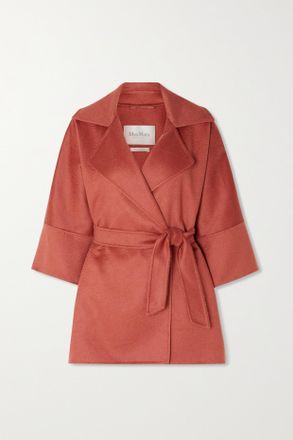 Max Mara Veste En Cachemire &Agrave; Ceinture Jerry - Rose