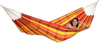 Amazonas Sandals Barbados - Klassische brasilianische XL Hängematte für 2 Personen | Handgefertigt, aus recycelten Materialien | Liegefläche 230x150cm | Belastbar bis 