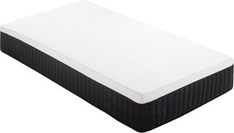 HOMCOM Matratze 90x200 cm 25 cm Höhe ergonomische Taschenfederkernmatratze mit Memory-Schaumstoff 7-Zonen-Unterstützung H3 Härtegrad