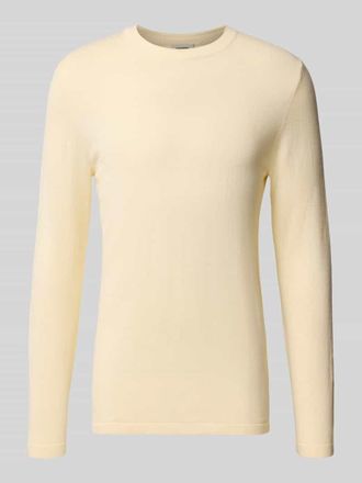 Drykorn Slim Fit Strickpullover aus Baumwoll-Woll-Mix