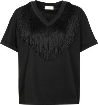 Akep Femme, Tops, Noir, Taille: 38 FR T-shirt