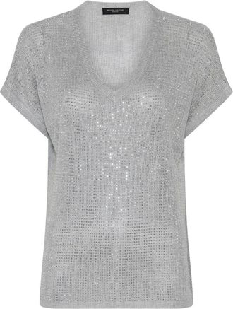 Bruuns Bazaar Femme, Pulls, Gris, Taille: 42 FR Bluebell Marlea Knit Top
