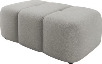 Mirjan24 Moderner Polsterhocker Furyn, Sitzhocker Hocker Sitzbank Fußbank Pouf Farbauswahl, Stoff Plüsch (Velo 633)