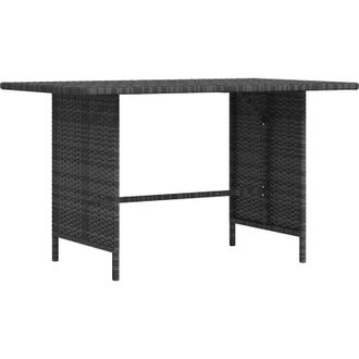 vidaXL Vidaxl - Table &agrave; d&icirc;ner de jardin Gris 110x70x65 cm R&eacute;sine tress&eacute;e