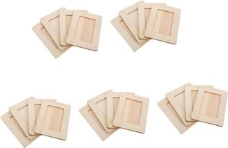 Angoily 20 Stück Unlackierter Holz Bilderrahmen Rechteckige DIY Bastelrahmen für Glatte Oberfläche Leicht und Robust für Kinderzeichnungen und Kreative Bastel