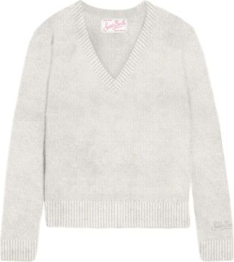 MC2 Saint Barth Homme, Pulls, Blanc, Taille: M Pull col V Regent