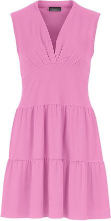 Móveis Conquista Ärmelloses Jerseykleid mit V-Ausschnitt in Orchidee