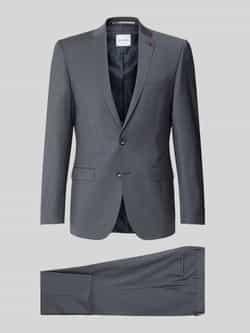 Roy Robson Slim Fit Anzug aus Woll-Mix in unifarbenem Design