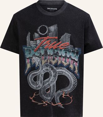 True Religion T-Shirt Snake schwarz