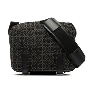 Loewe Pre-owned Textured Crossbody Bag - - Pre-owned - Damen - Schwarzk - ONE SIZE