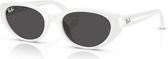 Ray-Ban Rb4457d Bio-based Sonnenbrillen Weiß Fassung Grau Glas 55-19