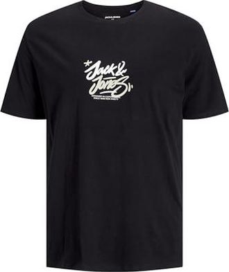 Jack & Jones JORSEQUOIA T-Shirt SS Crew Neck, Noir, XL
