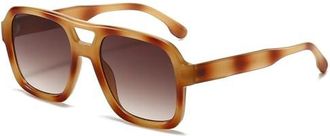 Generic Lunettes De Soleil Carr&eacute;es &Agrave; Grande Monture For Hommes Et Femmes, For Les Vacances En Plein Air La Conduite(Brown)