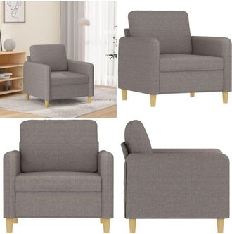 vidaXL Sessel Taupe 60 cm Stoff - Esszimmerstuhl - Lounge Chair - Beistelltisch - Wohnzimmersofa - Gemütlicher Sessel - Home & Living