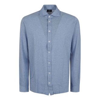 Barba Knit Cardigan - - Knitwear - Herren - Blau - XL