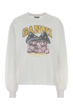 Ganni Basic Sweatshirt - White