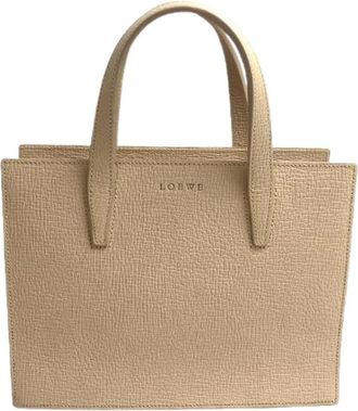 Loewe Sac &agrave; main en cuir Pre-owned - Femme - Pre-owned - Beige - Taille: ONE Size