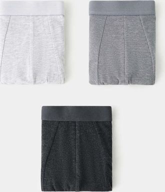 Mango Lot 3 slips combin&eacute;s gris - Homme - XL - MANGO MAN