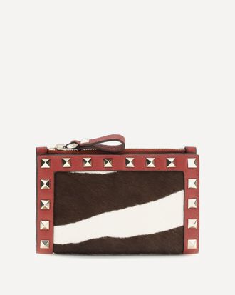 Valentino Garavani Rockstud animalier Coin Purse Female UNI