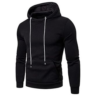 Generic Sweat &agrave; capuche pour homme - Confortable - D&eacute;contract&eacute; - Avec capuche - Pull de travail - Pull &agrave; capuche basique &agrave; manches longues - Pull de transitio