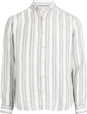 Eton Chemise droite ray&eacute;e en lin